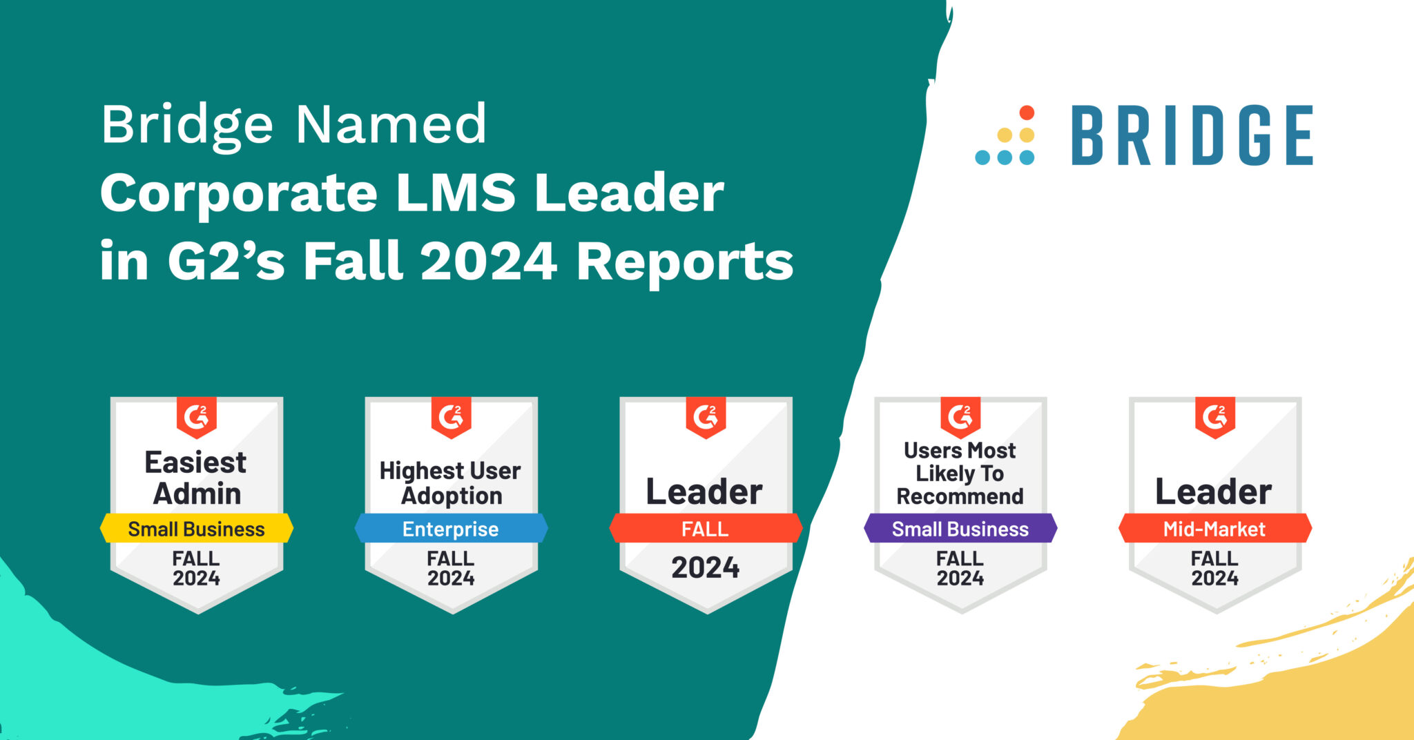 Bridge Named Corporate LMS Leader By G2 | Bridge LMS